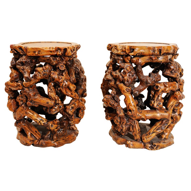 Chinese Root Stool at 1stDibs