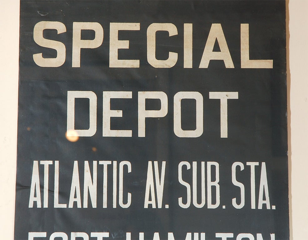 Framed New York Subway Train Destination Sign at 1stDibs