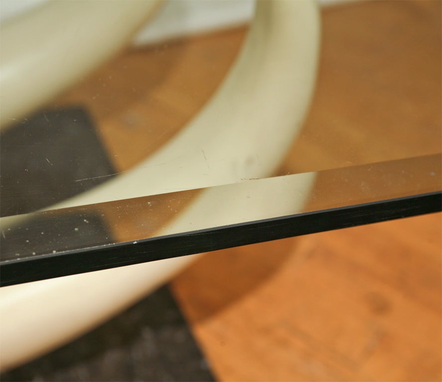 Faux Ivory Tusk coffee table For Sale at 1stDibs