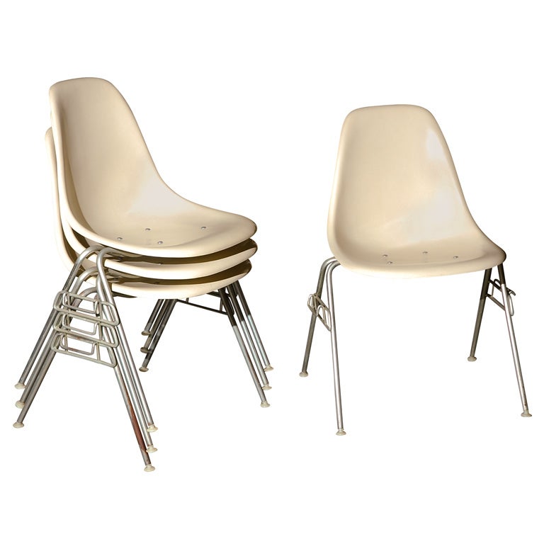 Four Herman Miller Stacking Chairs at 1stDibs