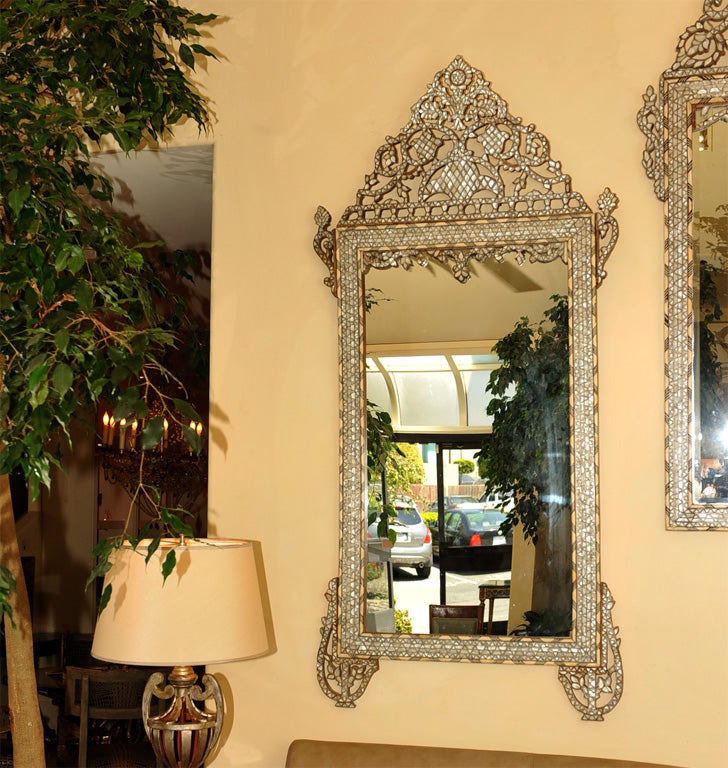 Late 19th Century Moroccan Inlaid Mirror at 1stDibs