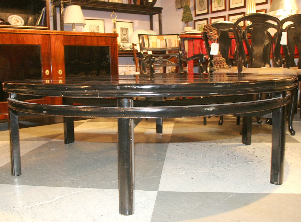 Chinese Black Lacquer Large Round Coffee Table at 1stDibs | china round ...