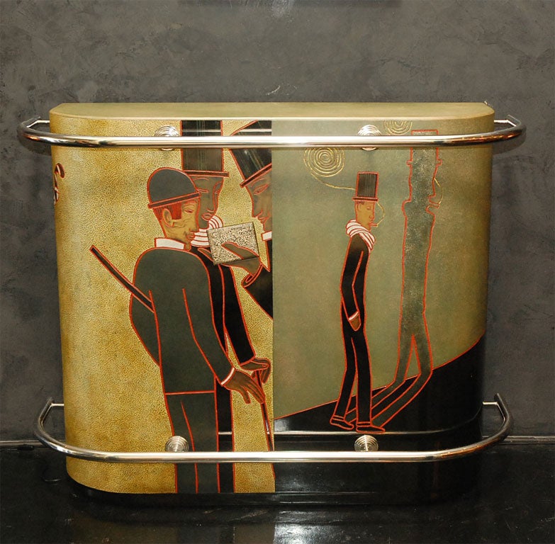 One of a kind Bar in the Style of Jean Dunand at 1stDibs