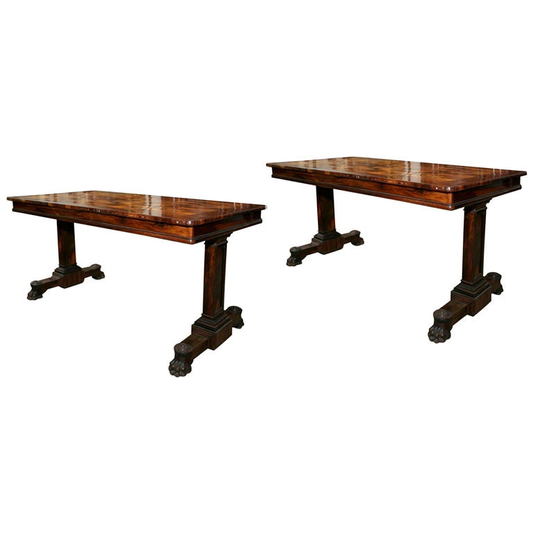 A Pair of Fine 1840'S Brazilian English Colonial Library Tables at 1stDibs