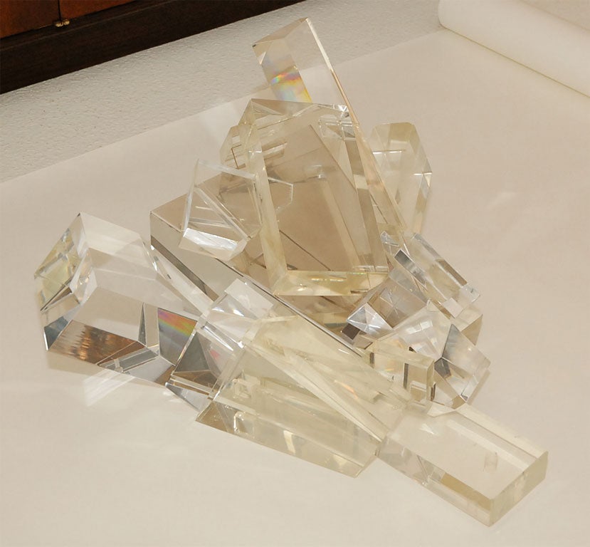 Spectacular Custom Lucite "Ice" Sconce by William Haines at 1stDibs