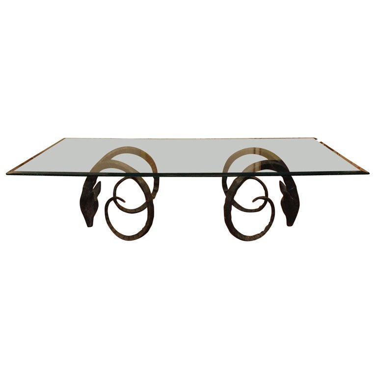 RAM HEAD DINING TABLE. at 1stDibs