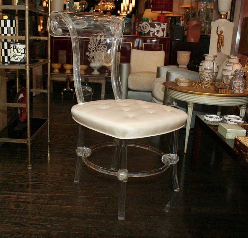 Single Lucite Chair Commissioned for Helena Rubenstein For Sale at 1stDibs