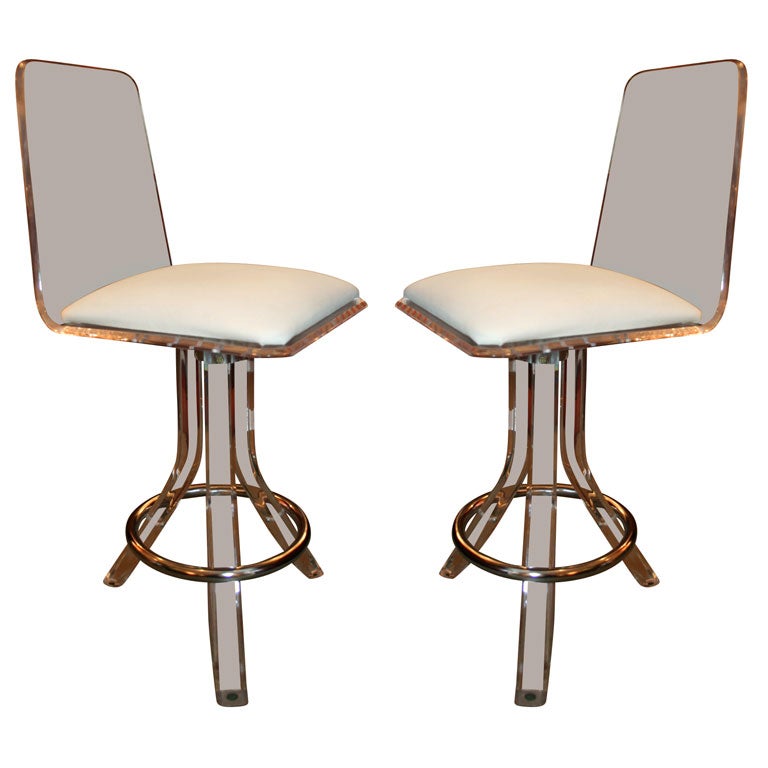 Lucite Bar Stools at 1stDibs