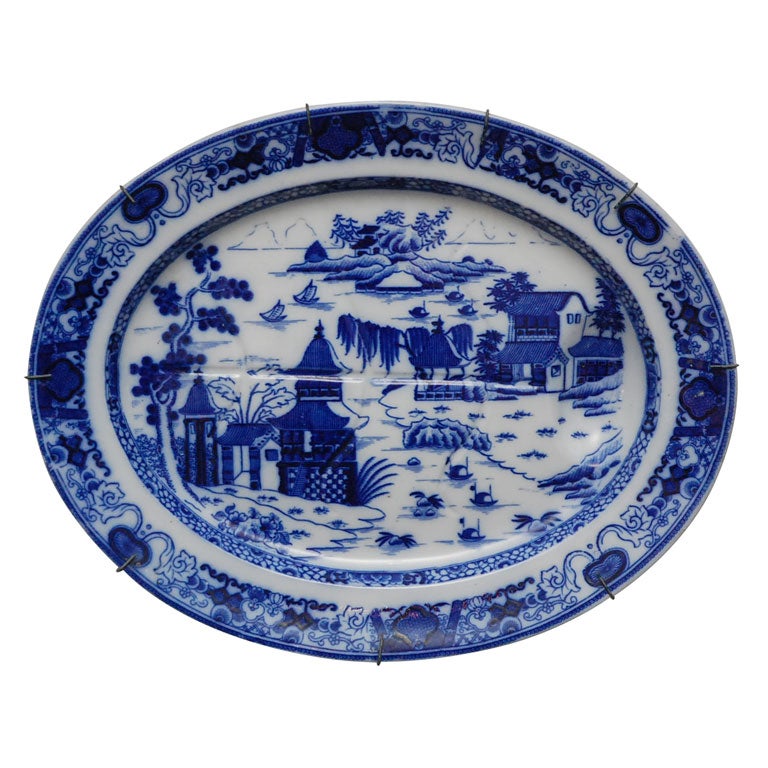 Willow Pattern Platter at 1stDibs