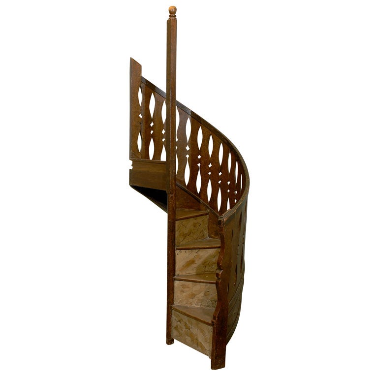 19th Century Charles X Spiral Library Stairs at 1stDibs