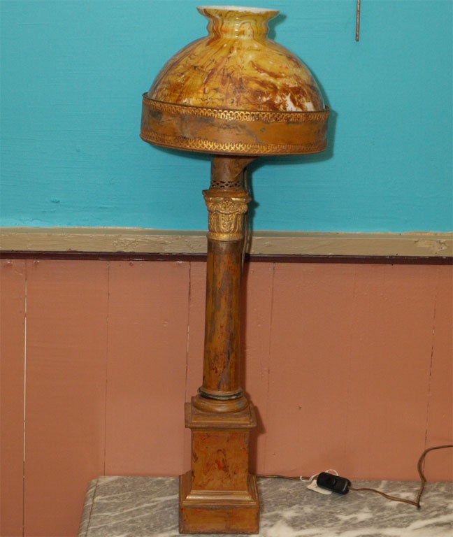Rare Early 19th Century Tole Carcel Lamp at 1stDibs