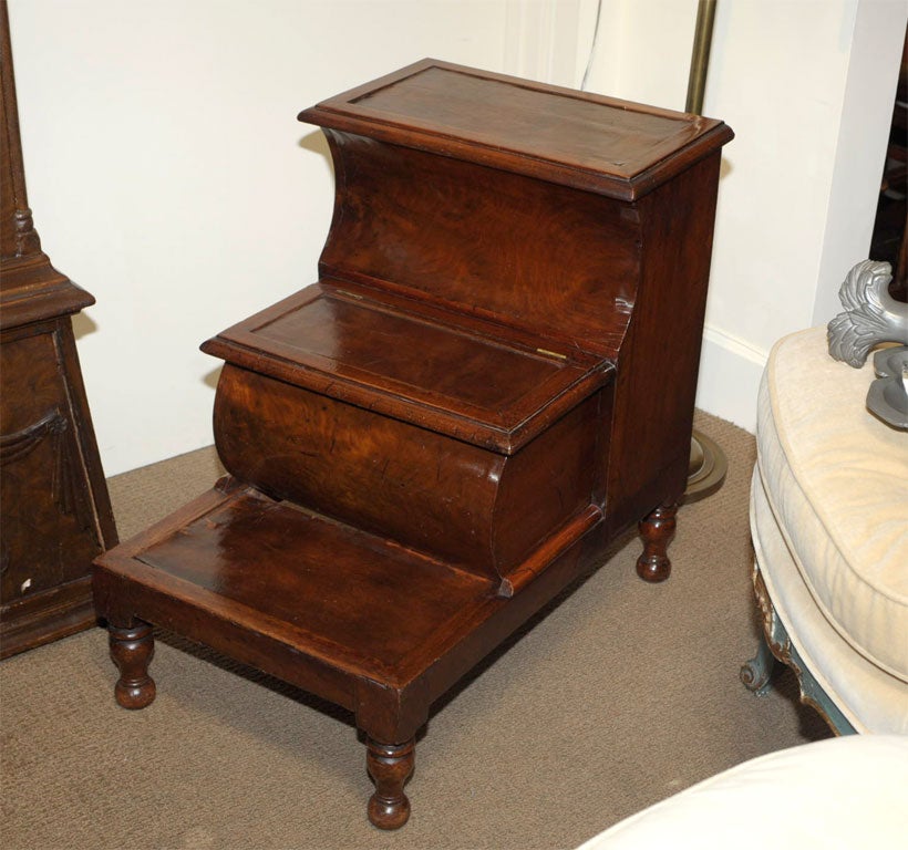 Mahogany Bed Steps at 1stDibs