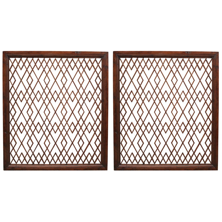 Chinese Lattice Window Panel. at 1stDibs