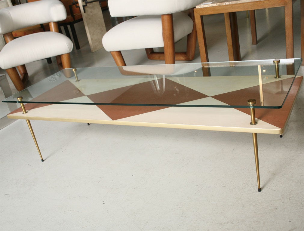 2-Tier Rectangular Harlequin Coffee Table at 1stDibs
