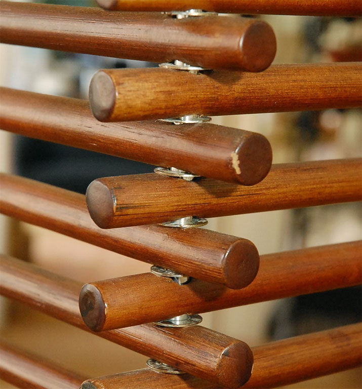 Three Panel Dowel Screen at 1stDibs