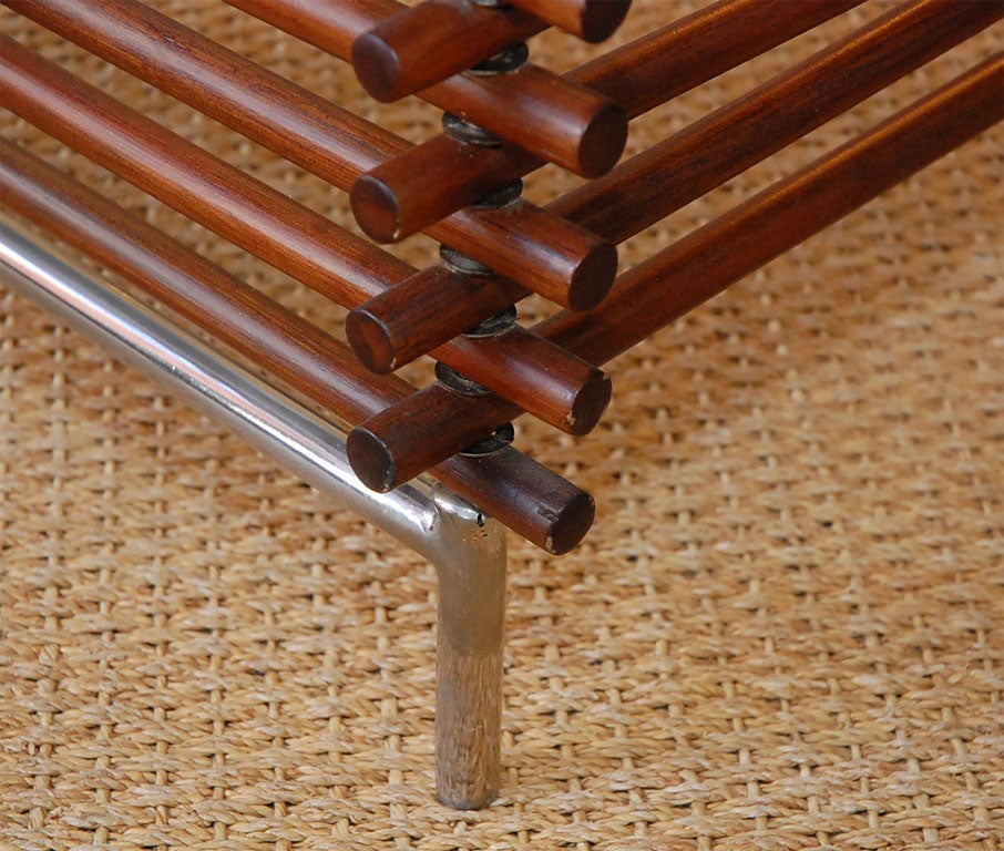 Three Panel Dowel Screen at 1stDibs