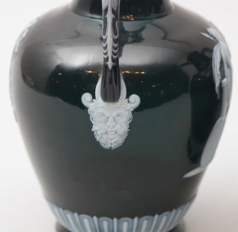 Pair Of English Cameo Glass Figural Vases at 1stDibs