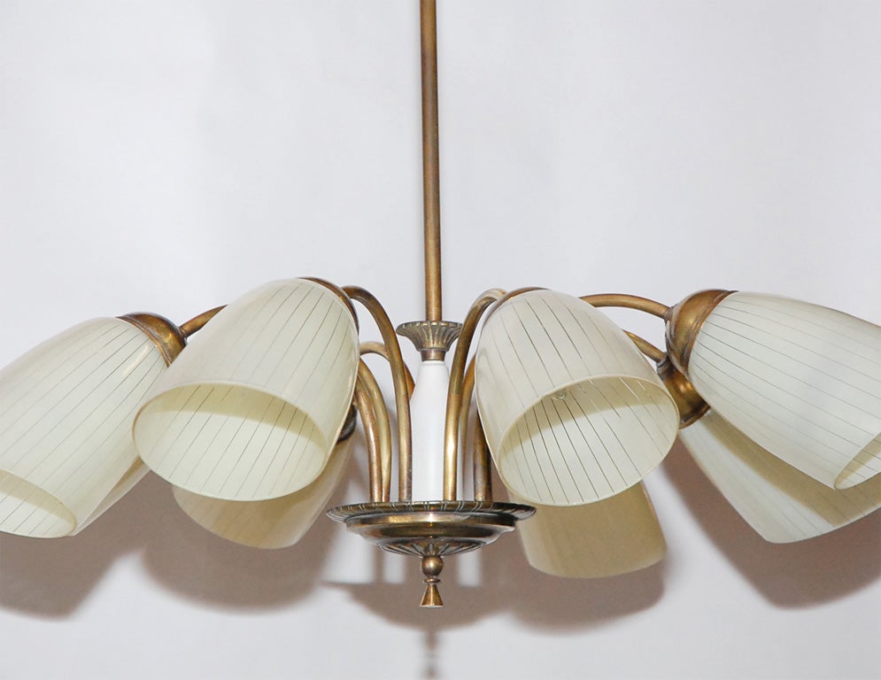 Mid Century Chandelier For Sale at 1stDibs