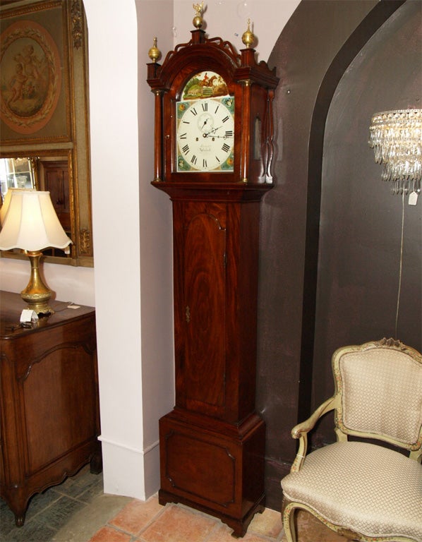 Antique English mahogany eight-day clock by Vurley of Wisbech at ...