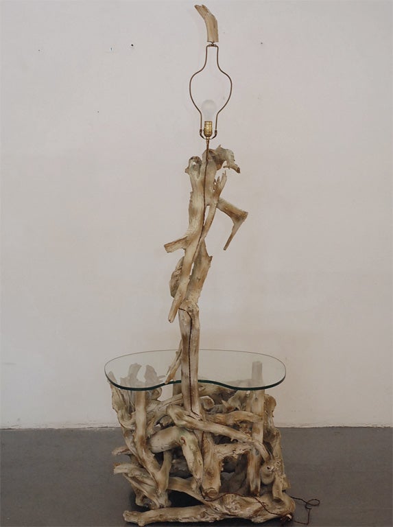 Driftwood Table Floor Lamp at 1stDibs