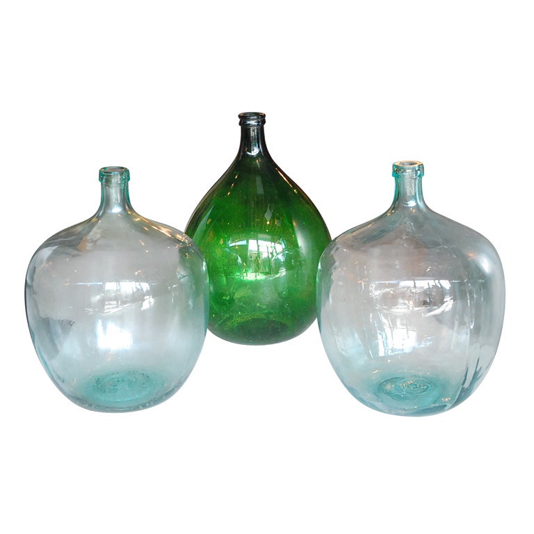 Large Glass Olive Oil Jugs at 1stDibs