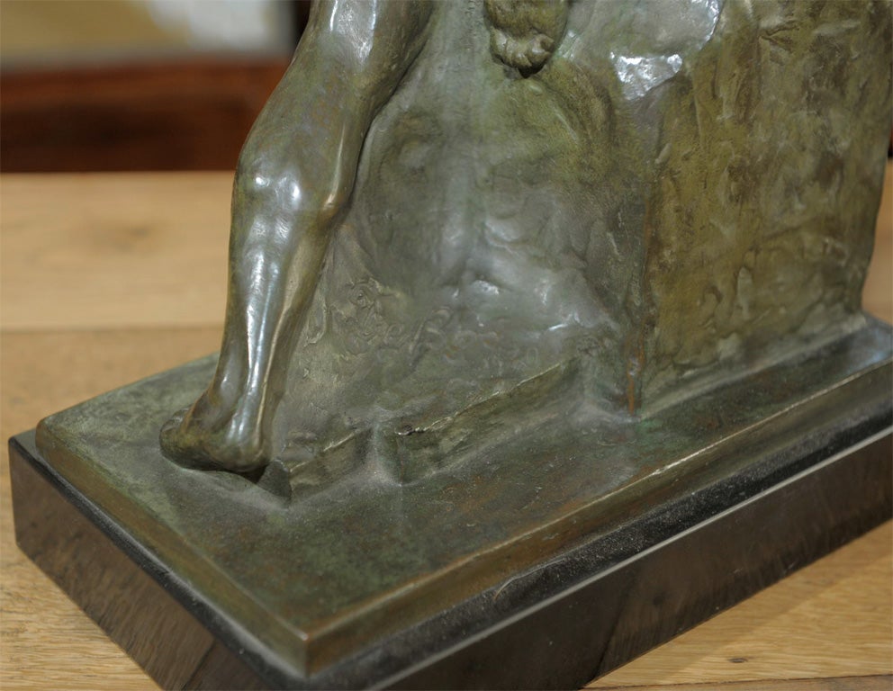 Bronze statue of an archer signed Debo For Sale at 1stDibs