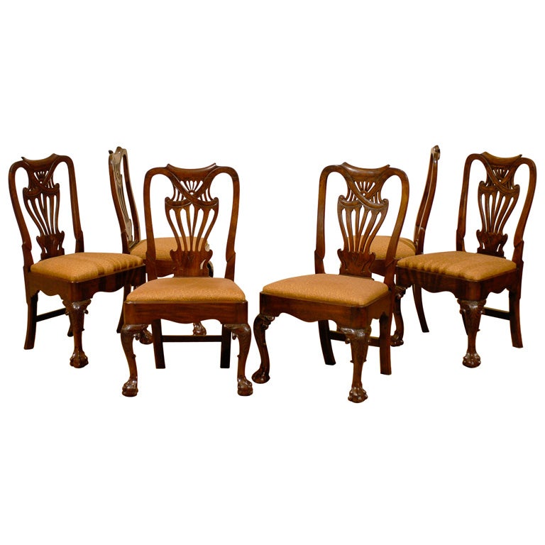 Set of Six Irish Georgian Chairs at 1stDibs