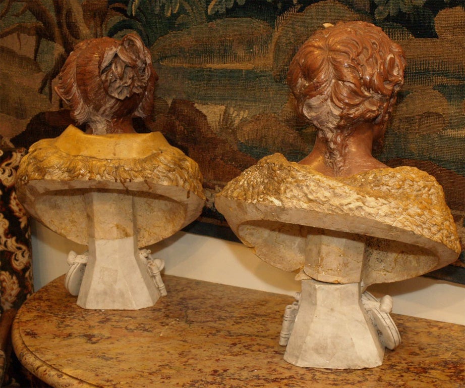 ITALIAN MULTI STONE BUSTS OF FAUN For Sale at 1stDibs