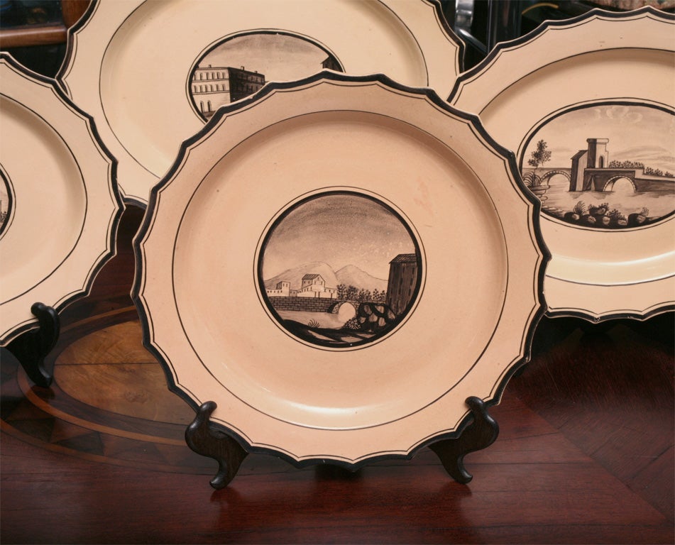 Set of Six Neoclassical Neapolitan Plates at 1stDibs