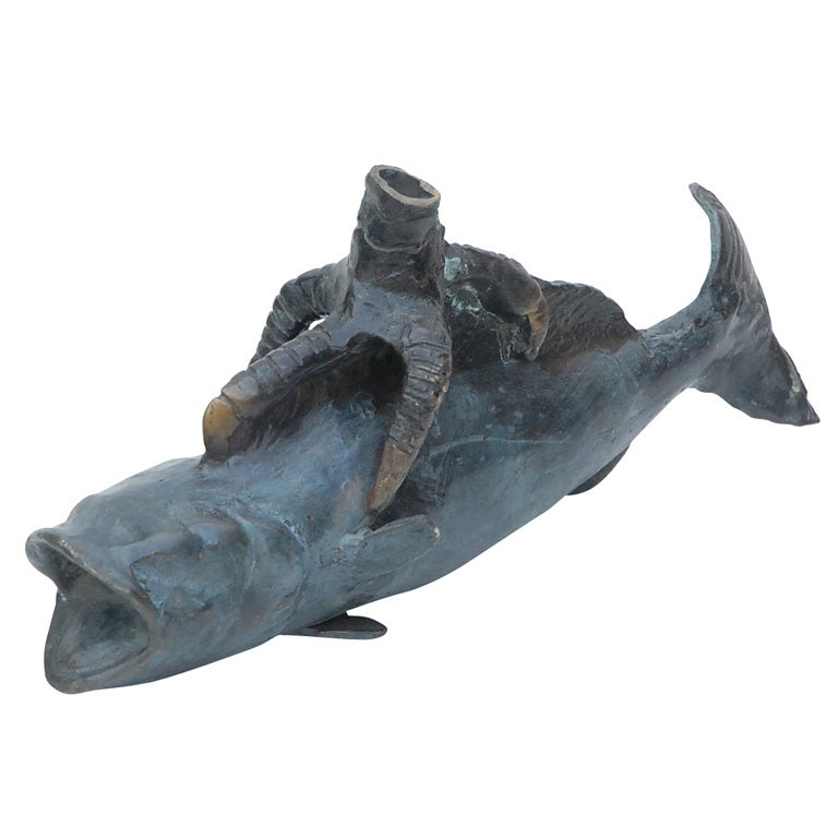 Bronze Fish Sculpture at 1stDibs