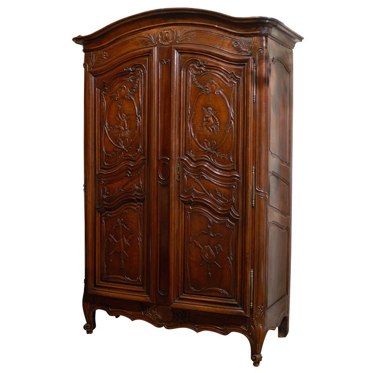 Late 18th Century Walnut Armoire from Avignon at 1stDibs