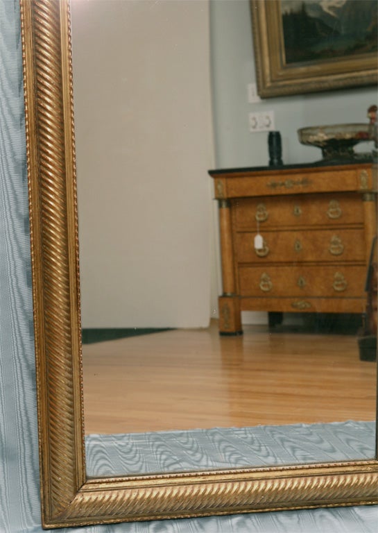 Rectangular 19th Century Gilded Mirror at 1stDibs
