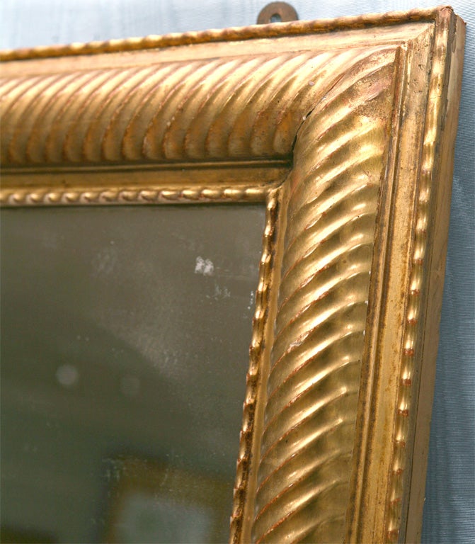 Rectangular 19th Century Gilded Mirror at 1stDibs