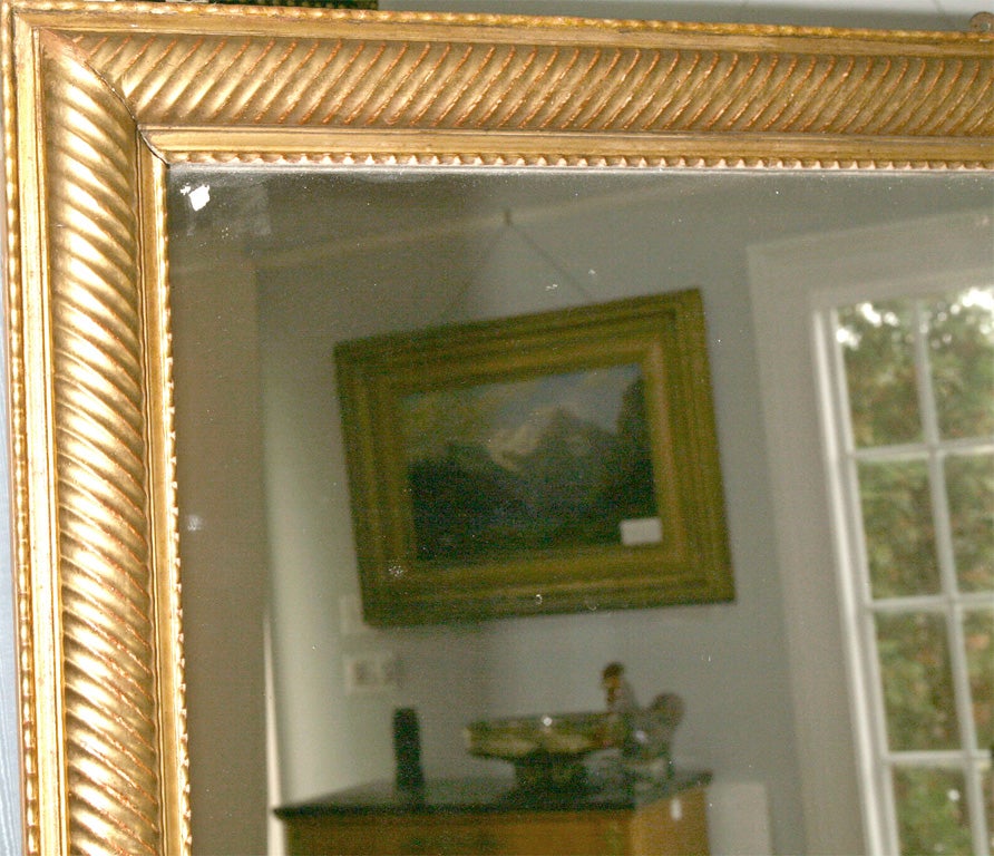 Rectangular 19th Century Gilded Mirror at 1stDibs