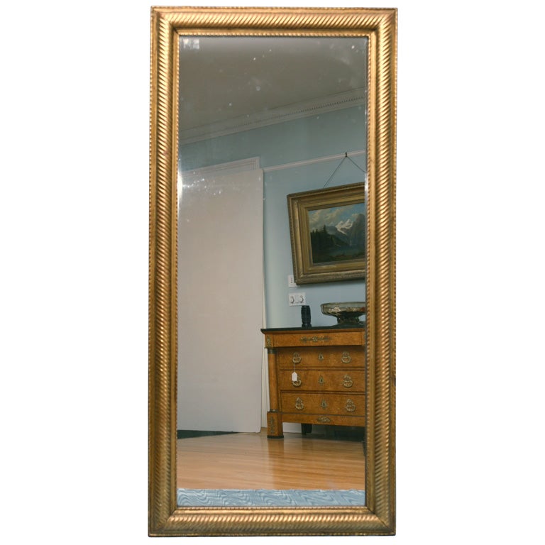 Rectangular 19th Century Gilded Mirror at 1stDibs