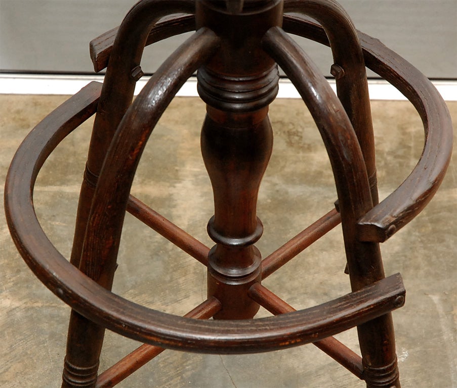 Revolving High Clerks Stool For Sale at 1stDibs