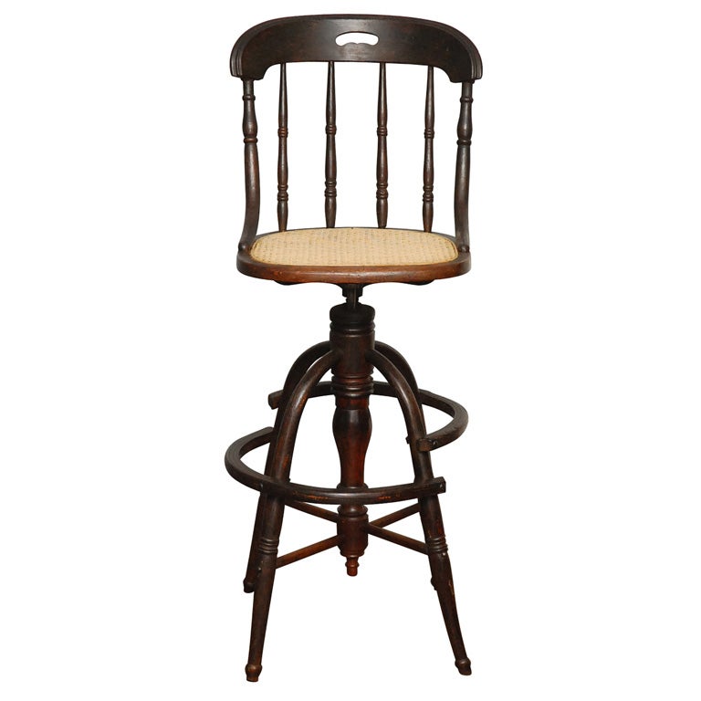 Revolving High Clerks Stool For Sale at 1stDibs