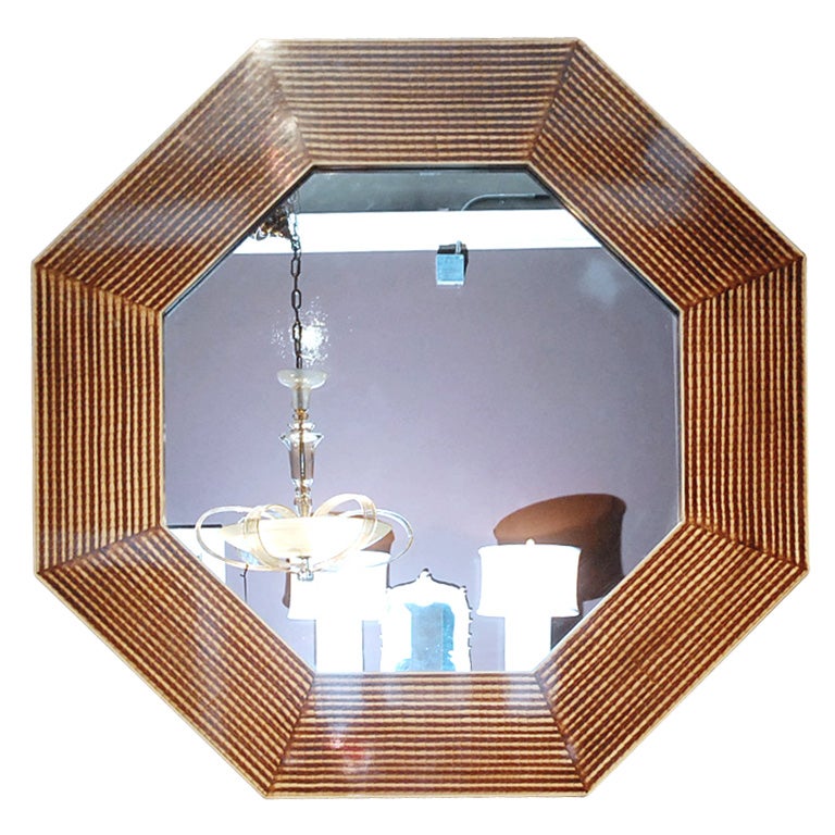 Lacquered Octagonal Mirror by Baker Furniture Co. at 1stDibs