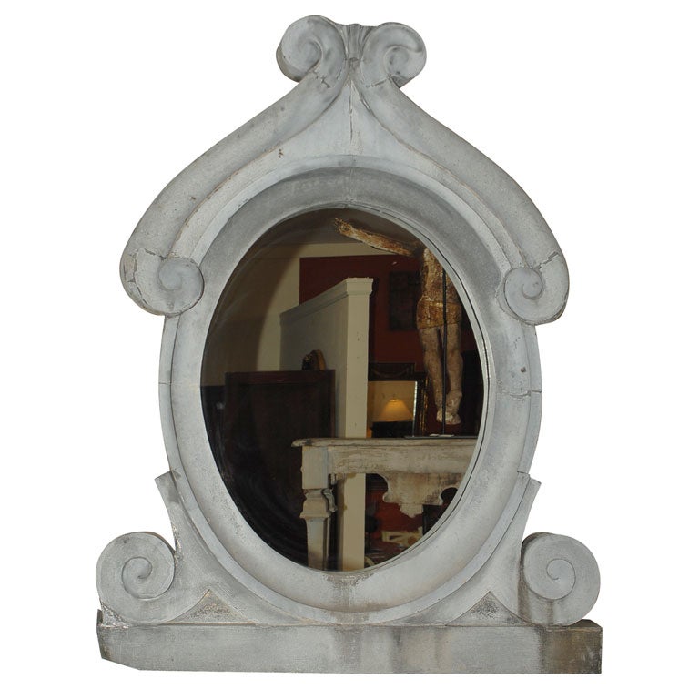Zinc Window Frame/Mirror at 1stDibs