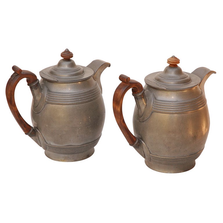 Pair of English Pewter Pitchers at 1stDibs