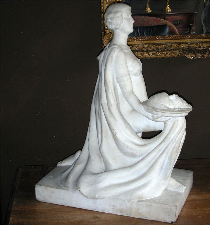 19th Century Marble Statue of Salome Signed by Duchesse d'Uzès For Sale ...