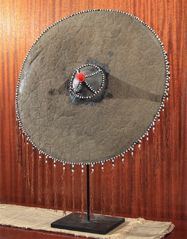 Chinese Miao Woven and Lacquered Bamboo Hat For Sale at 1stDibs