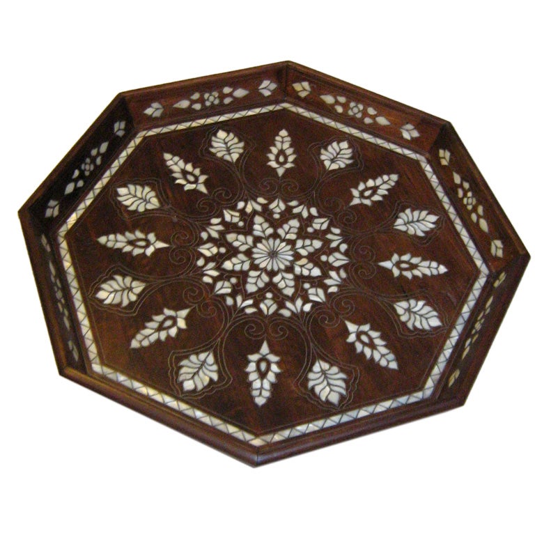 Shell Inlaid Octagonal Tray at 1stDibs