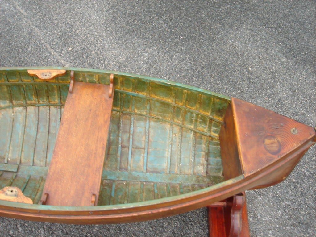 Antique Child's Row Boat Coffee Table For Sale at 1stDibs