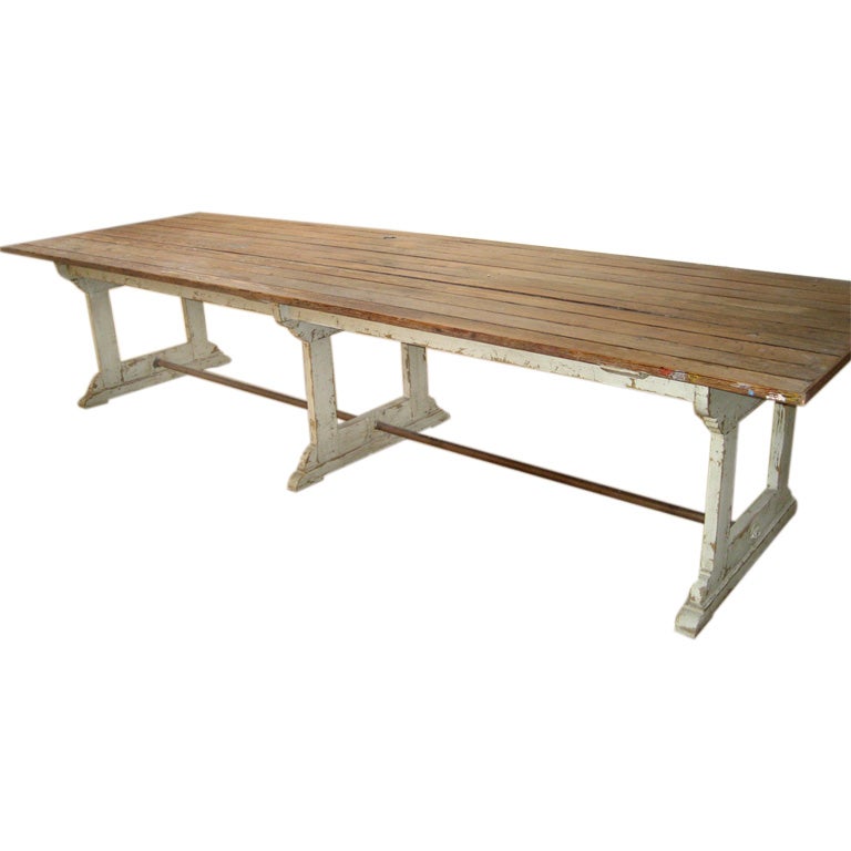 Long French work table at 1stDibs