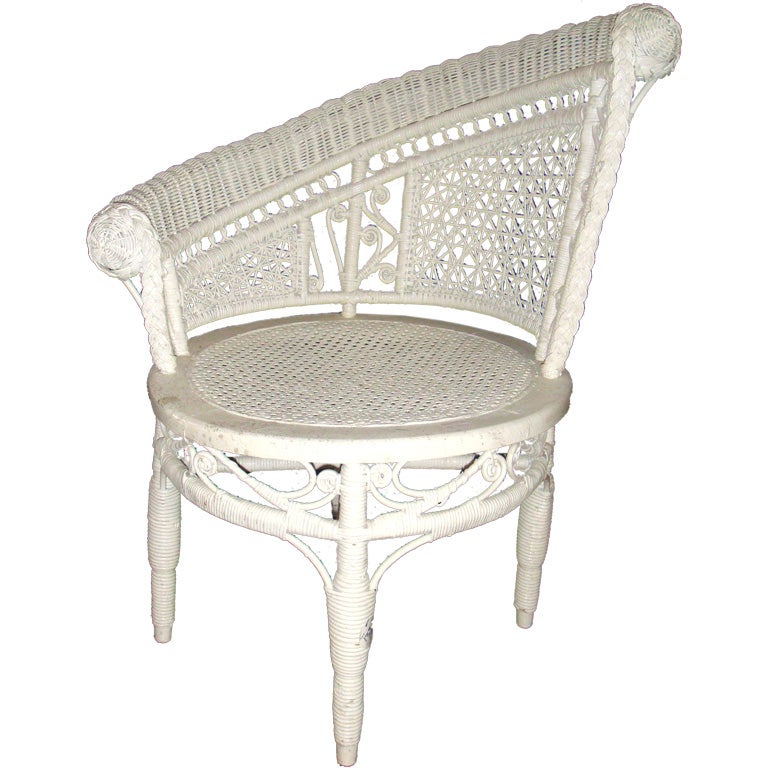American Late Victorian Wicker Chair. at 1stDibs