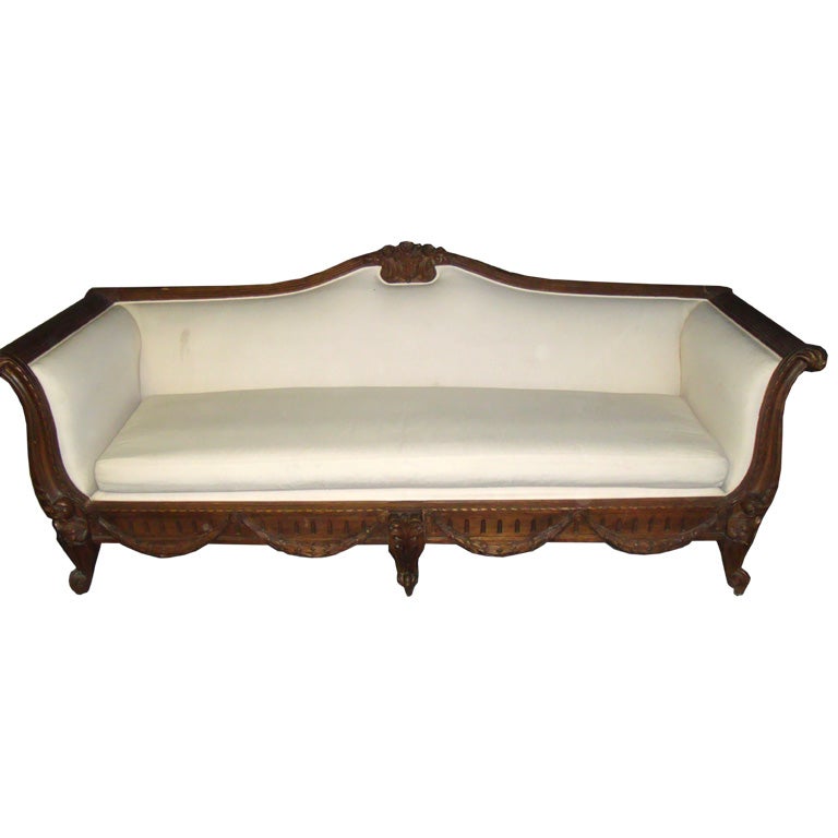Beautifly Carved Early 19 century Divan. at 1stDibs