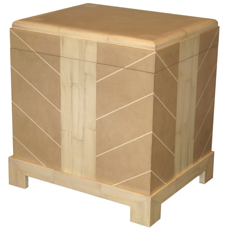 Kyoto Box with Hand-Applied Shagreen Lacquer by Karl Springer at 1stDibs