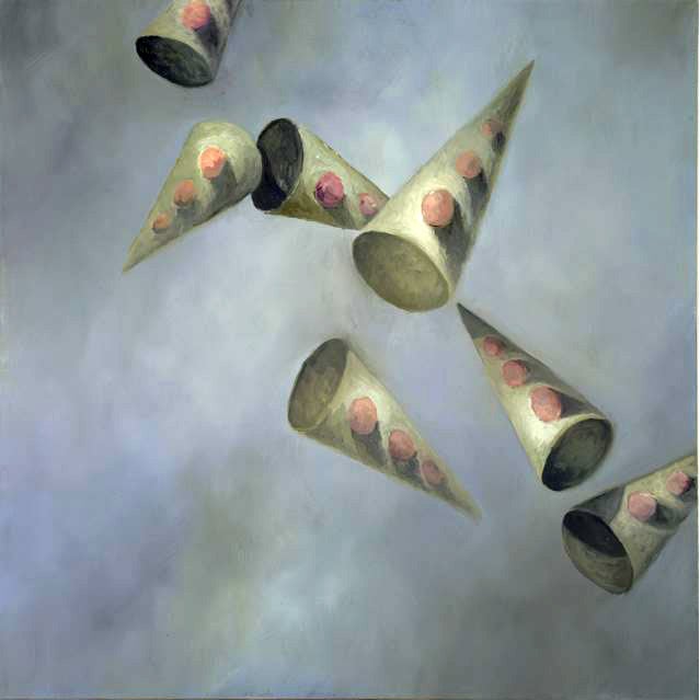 "Falling Hats" Oil on Canvas by Joe Concra at 1stDibs