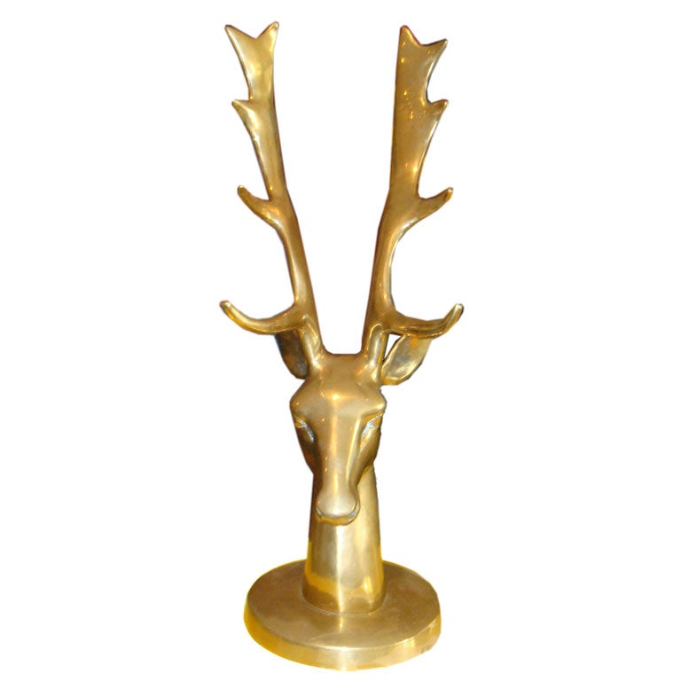 Brass Deer "Stag" Bust at 1stDibs